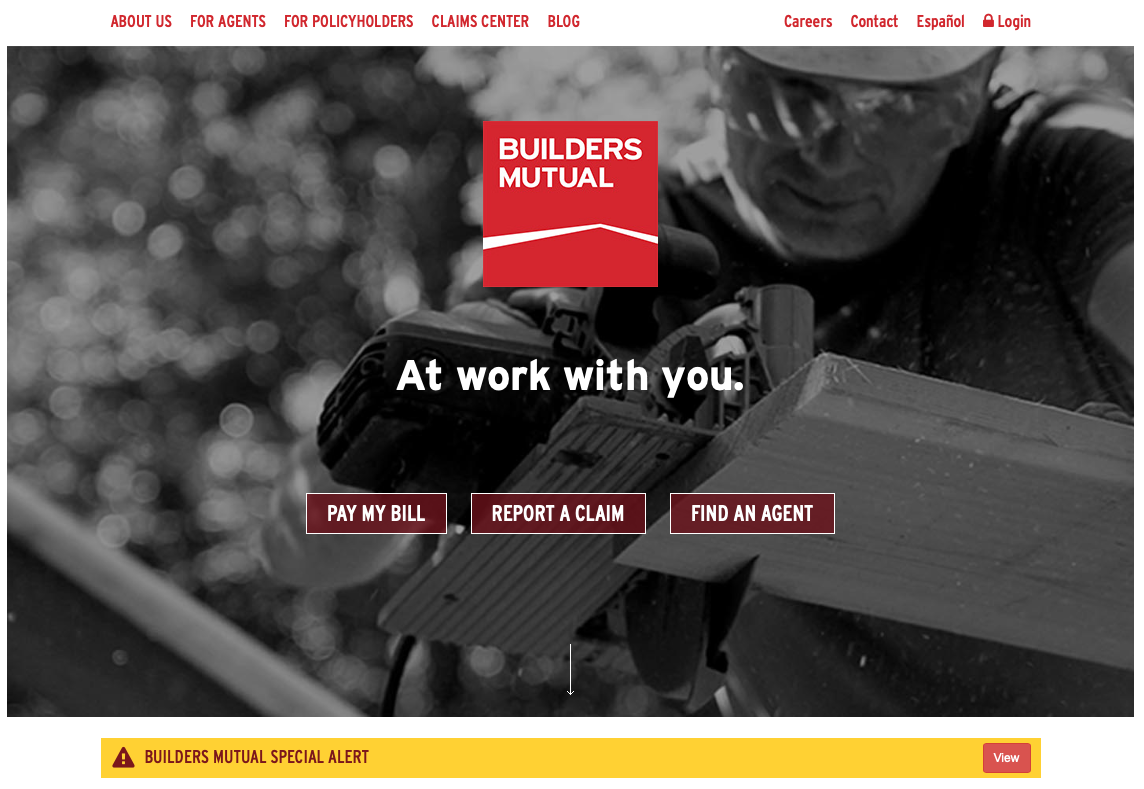 Website redesign for Builders Mutual: construction completed ...